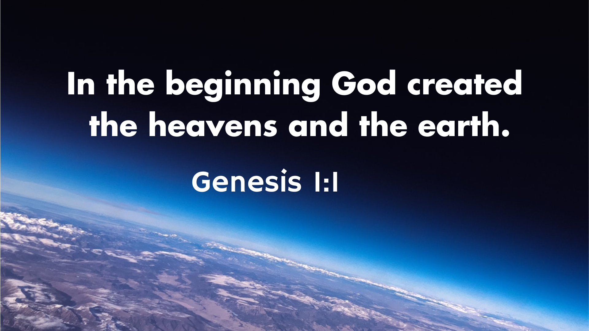 Genesis 1:1-2:3 – Beginnings: Creation – Shatin Anglican Church